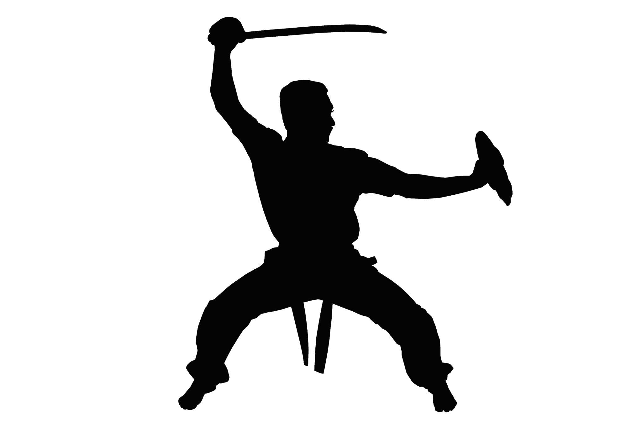 Panchabootha International Martial Arts Academy: Silambam Clipart , vector