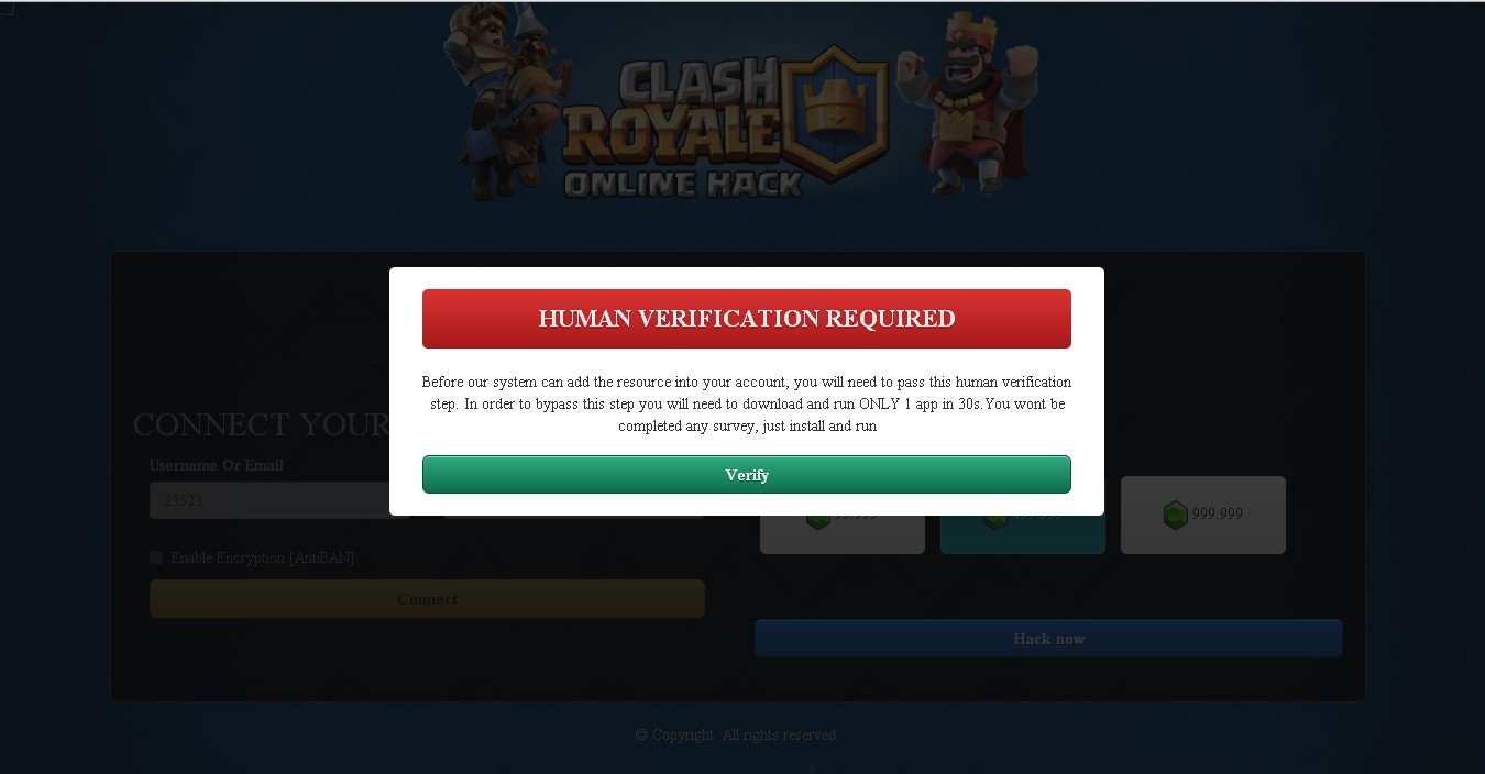 Wahyu Pedia: Script Phising Clash Royale Generator