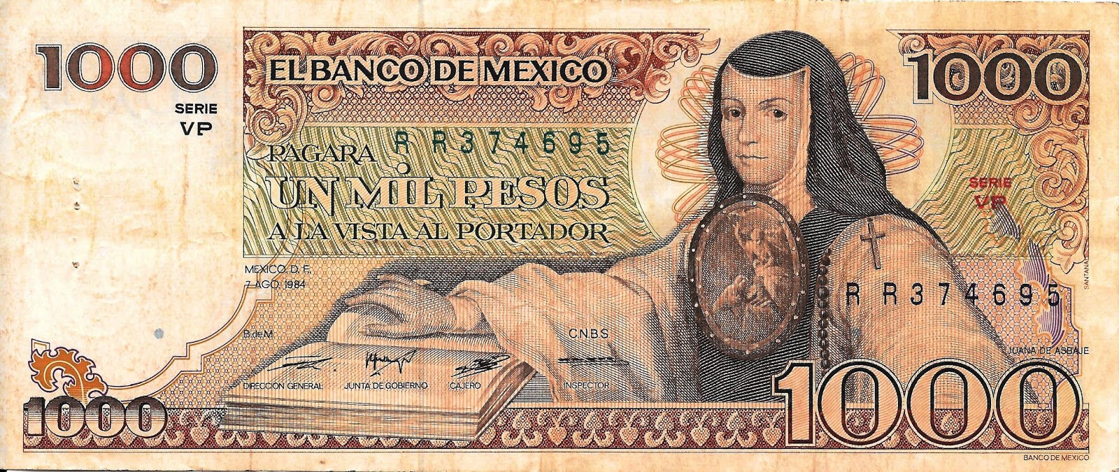 Mi Colecci n De Monedas Y Billetes Billete De 1 000 Pesos 1984 M xico mi-colecci-n-de-monedas-y-billetes-billete-de-1-000-pesos-1984-m-xico