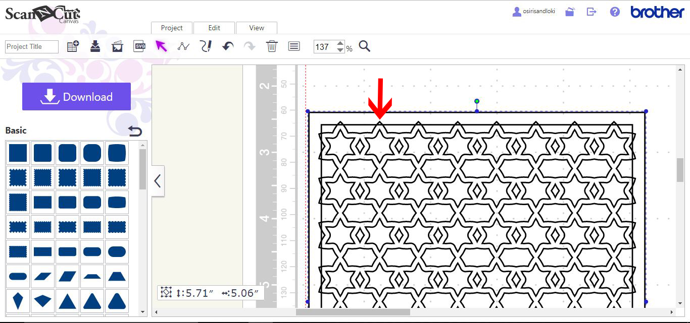 How to make a simple and detailed stencil in Brother Scan and Cut ...