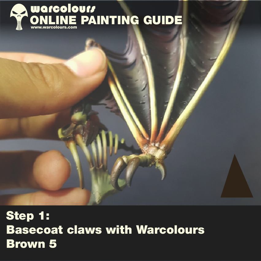 warcolours information: OTHER TECHNIQUES: 9. Painting bone/claws
