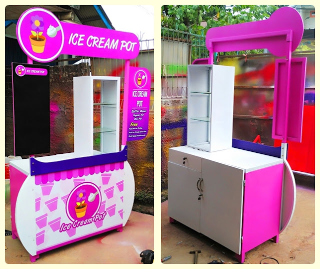 Booth Portable Ice Cream Pot Rp 2.900.000 | Booth Portable Murah-Booth portable-Meja Promosi ...