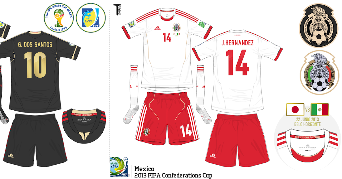 Kit Design, by eroj: 2013 México (Home, Away e Third)