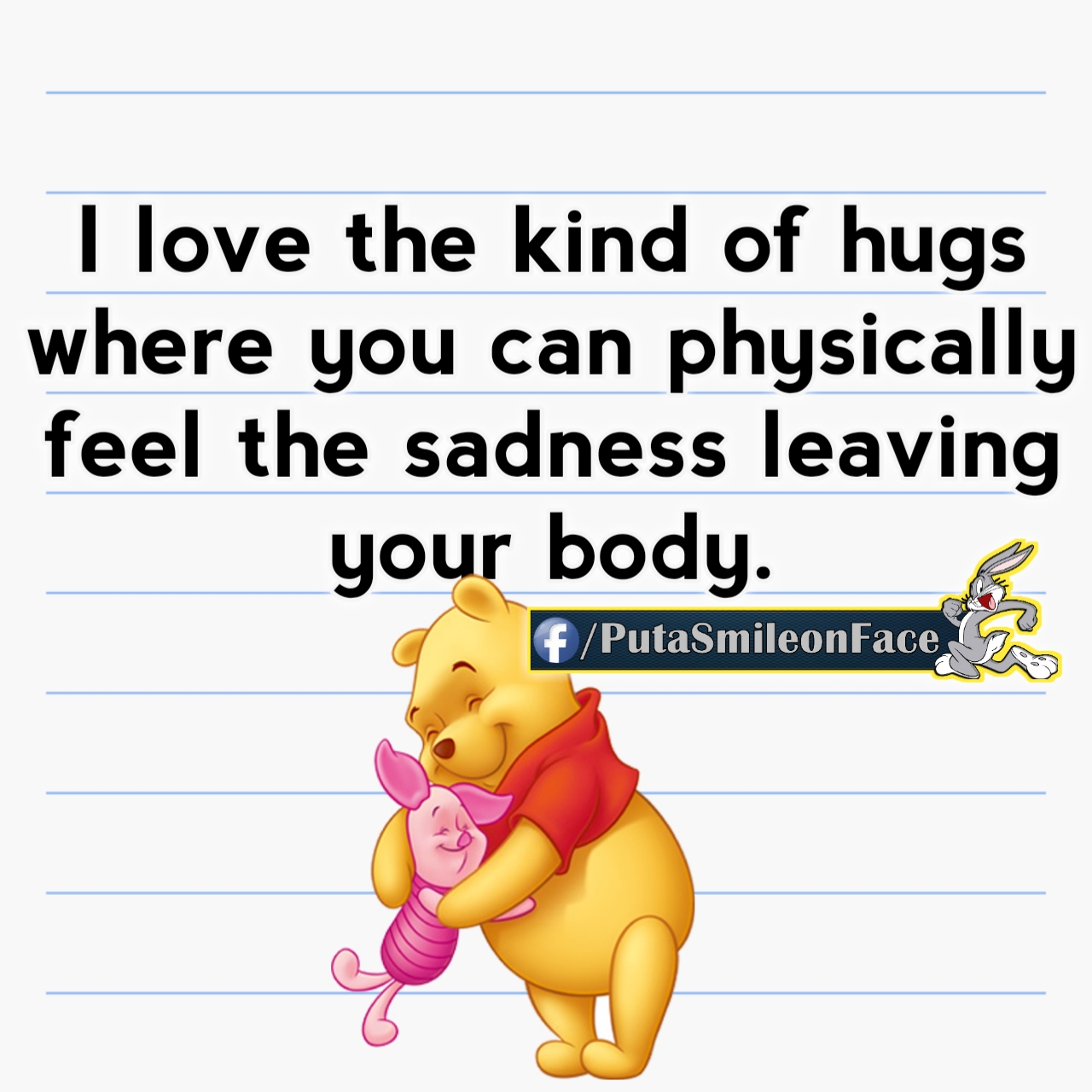 A sincere hug is priceless