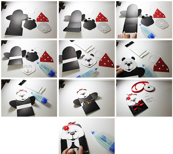 JMRush Designs: Panda Bear Hug Gift Card Holder