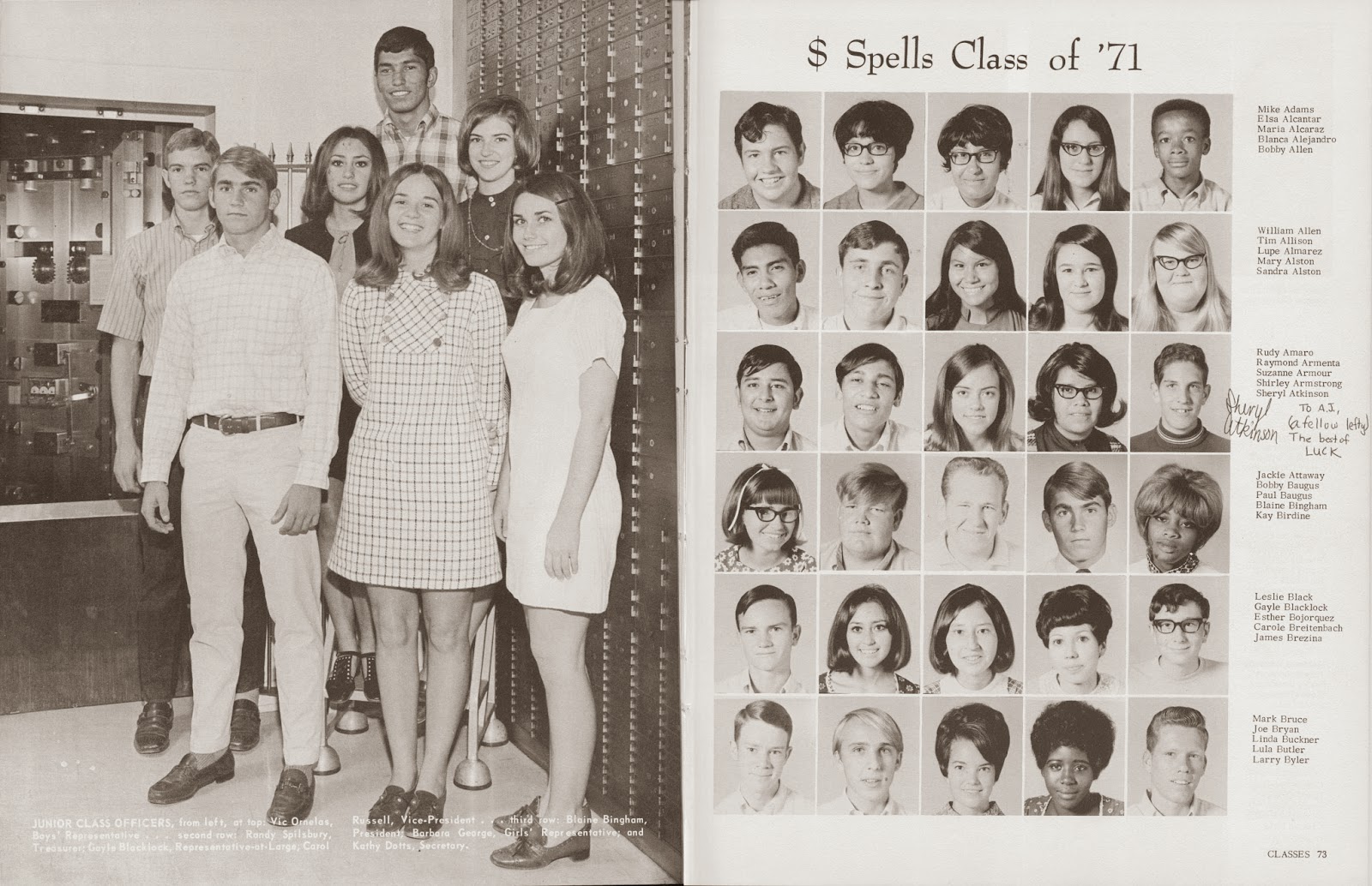 Casa Grande Union High School: Class of 1971 Juniors