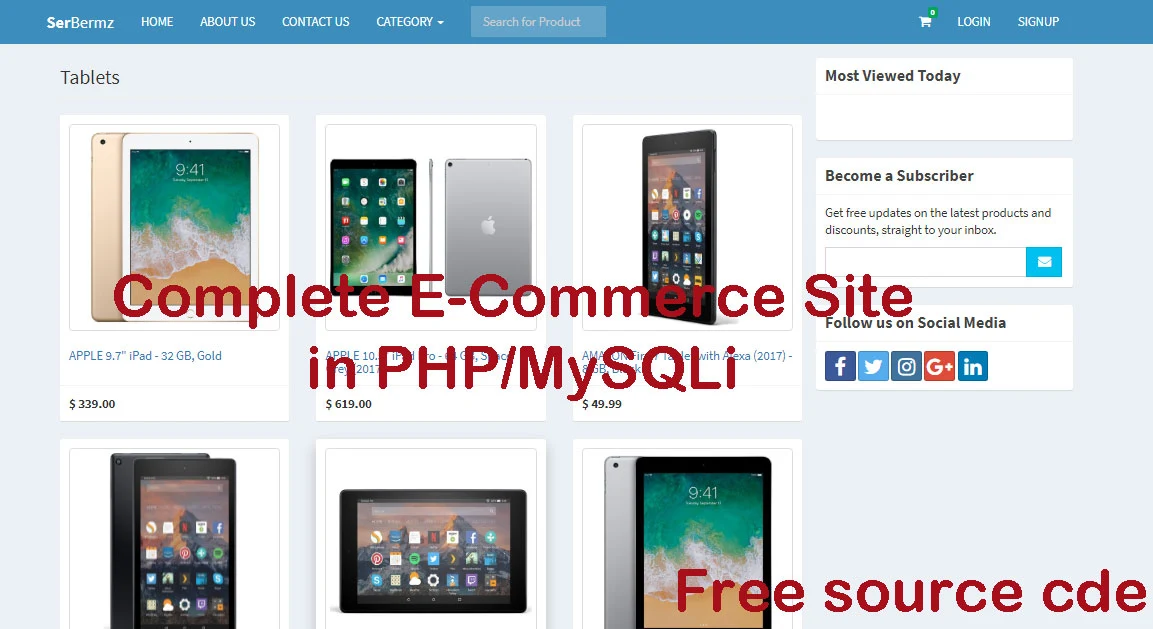 Complete E-Commerce Site in PHP/MySQLi With Source Code - Free Source ...