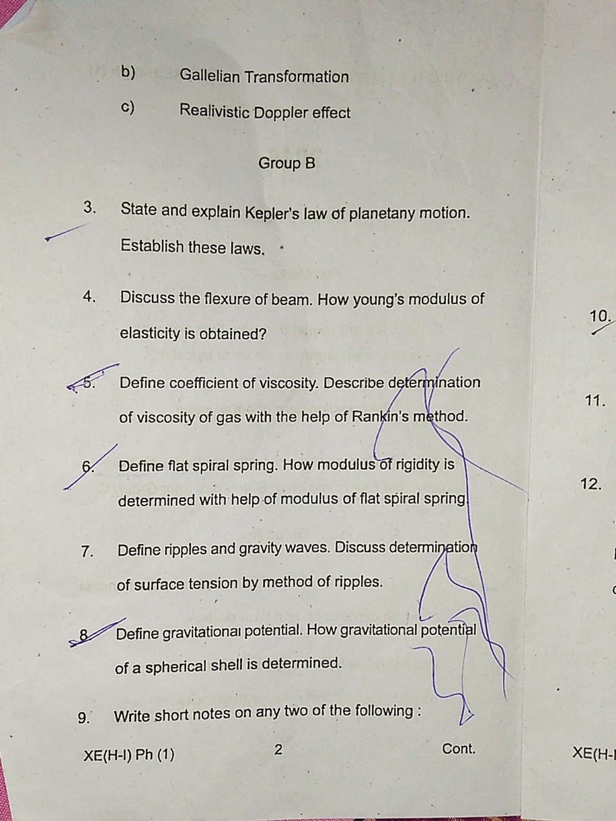 Magadh University Part 1 Previous Year Question Paper