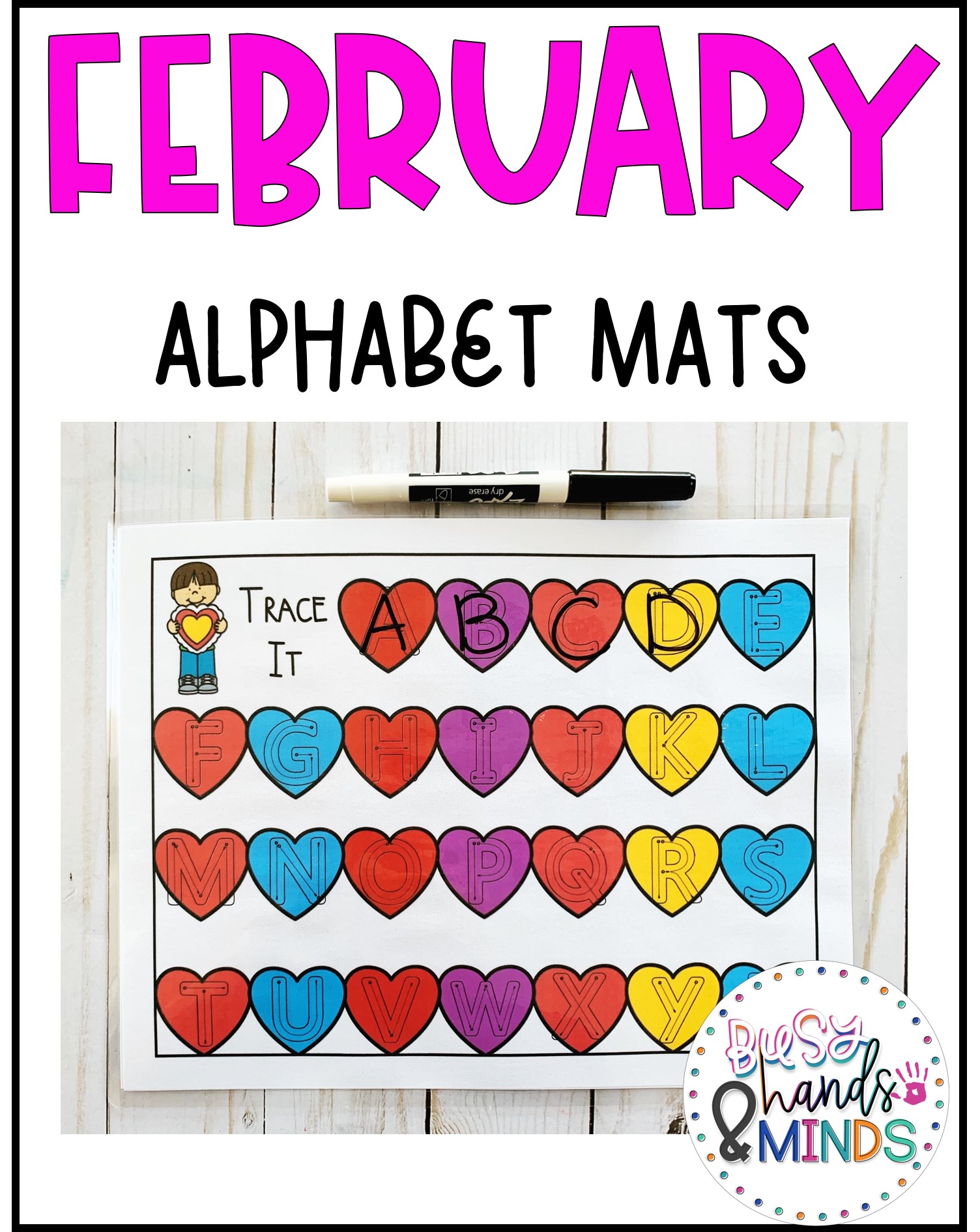 Valentine's Day Alphabet Mats | Busy Hands and Minds