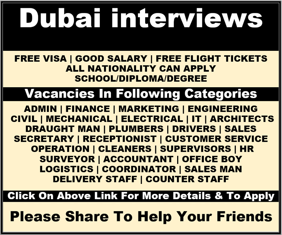 New Job vacancies in Dubai & Getting Dubai - GULFJOBNEW.COM
