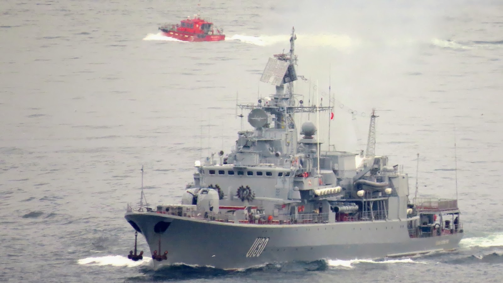 WARSHIPS ON THE BOSPHORUS: HETMAN SAHAYDACHNIY (U130) Ukranian Frigate