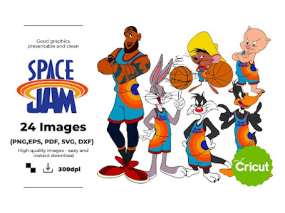 Mamá Decoradora: Archivos en PNG, EPS, PDF, SVG, DXF de Space Jam