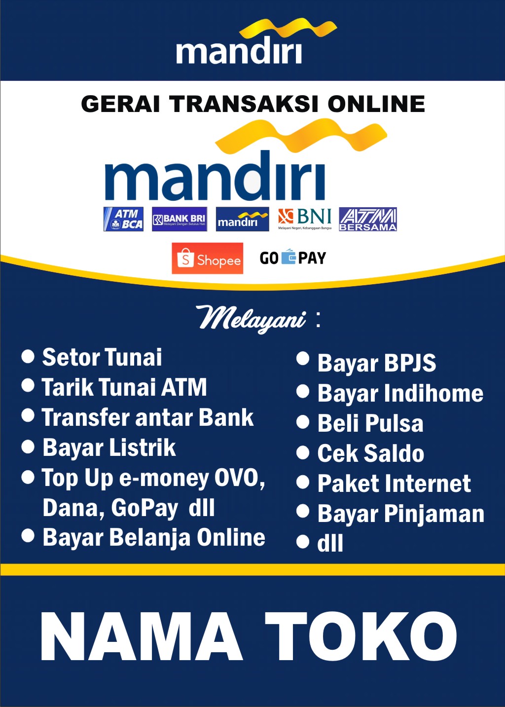 Download Contoh Spanduk Agen Mandiri Link - KARYAKU