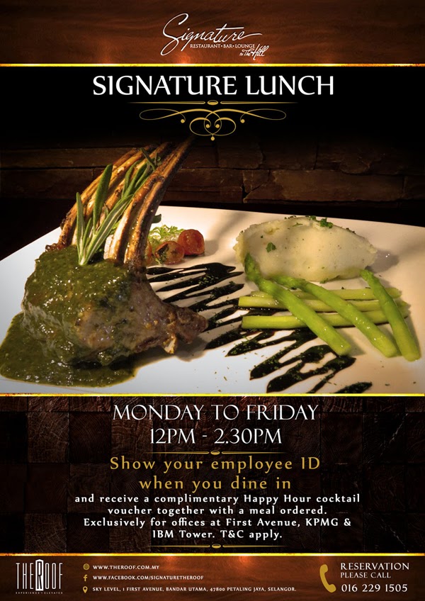 Full Menu Activation at Signature by The Hill‏