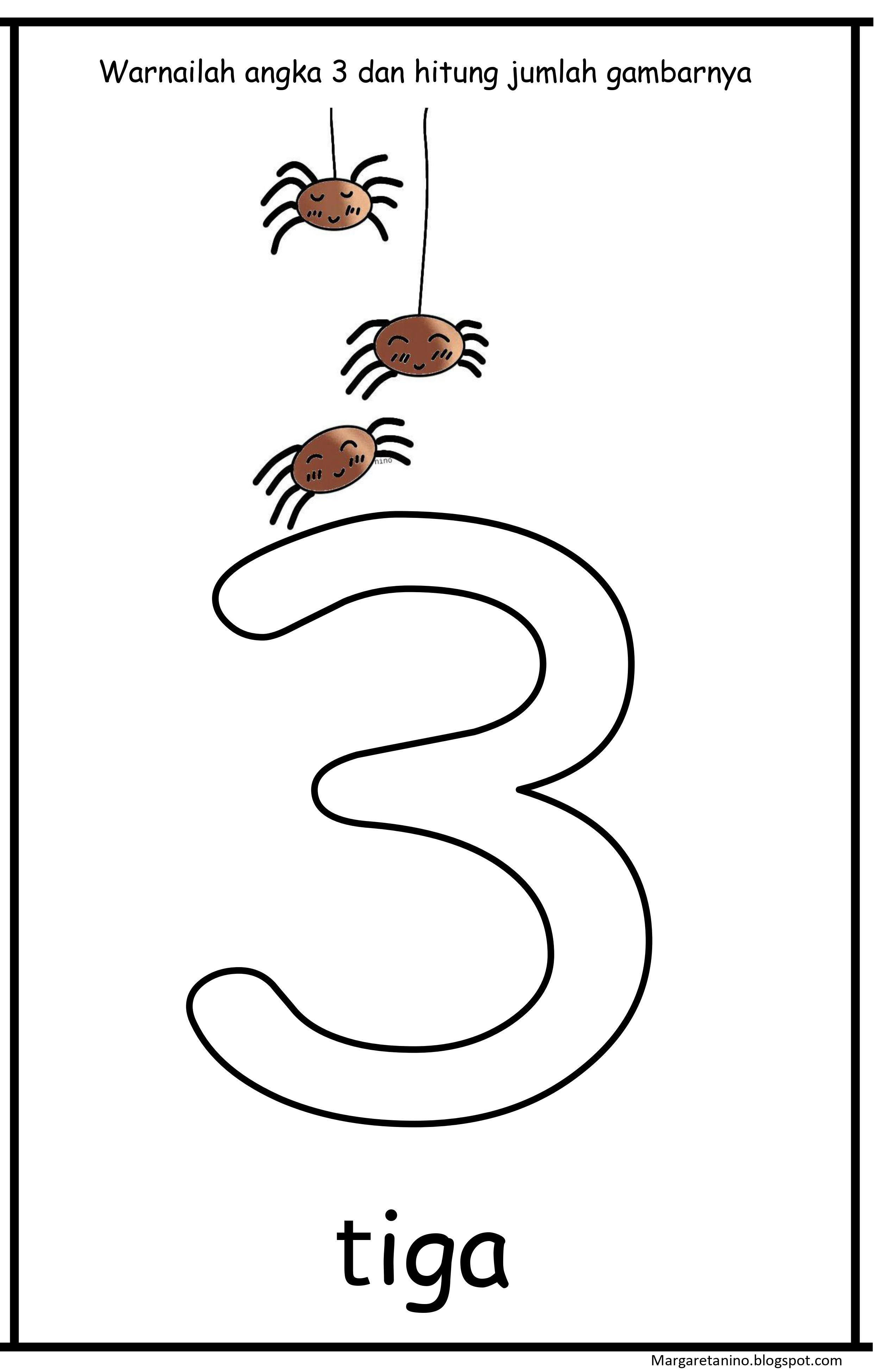 Free Printable - Angka 1-5 serta pengulangan untuk PGA