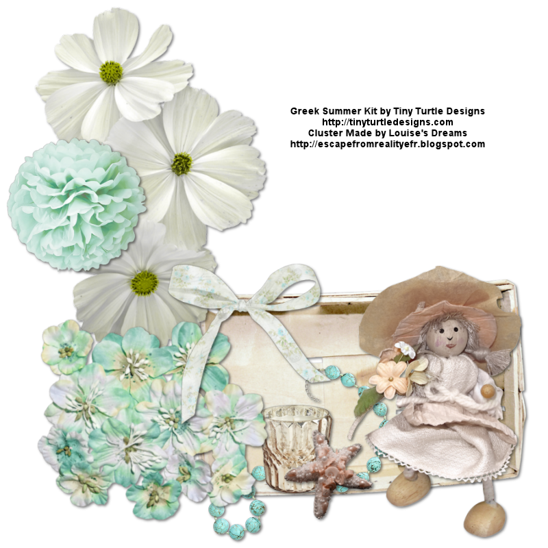 Escape From Reality Blog: FTU Cluster Frames 'Greek Summer' TTD