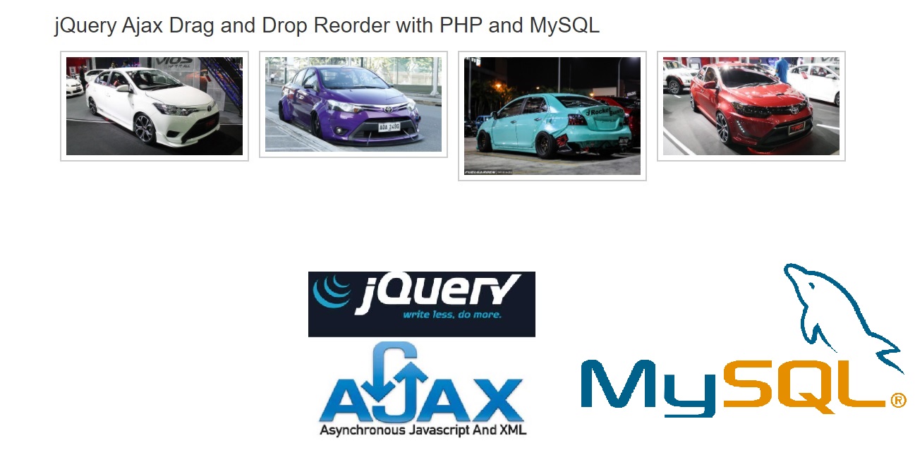 Jquery Ajax Drag And Drop Reorder With Php And Mysql Tutorial101