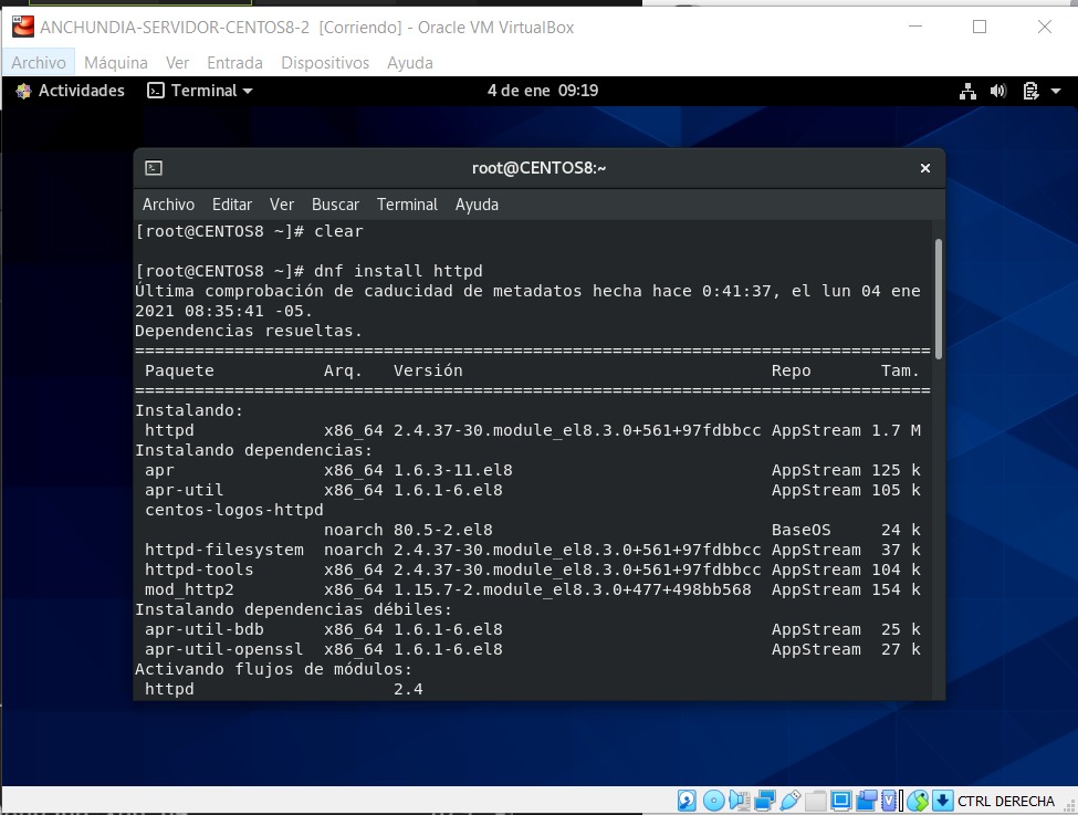 Instalación y Configuración del Servidor Apache