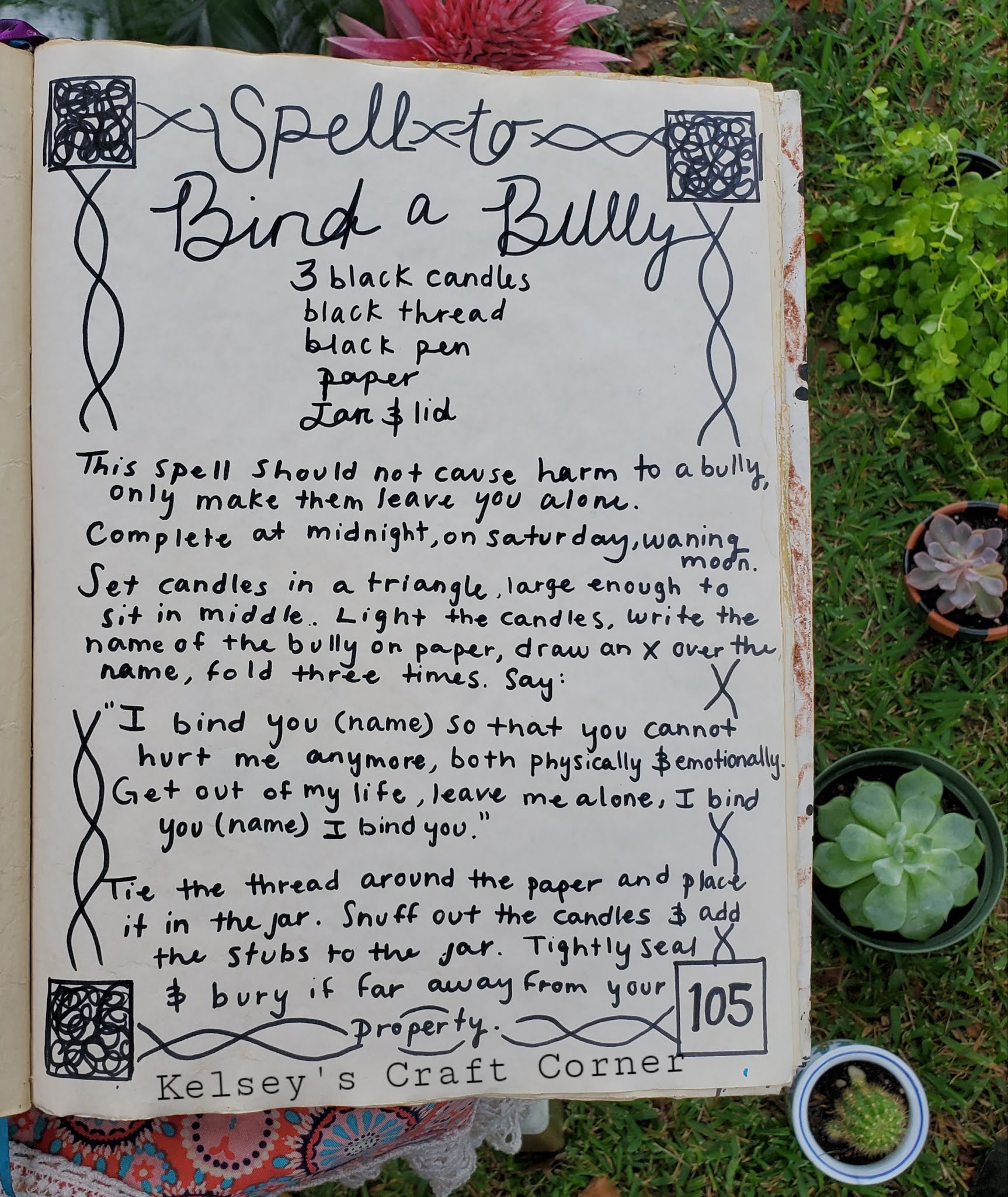 Kelsey's Craft Corner: Updated photos of spell book pages from my ...