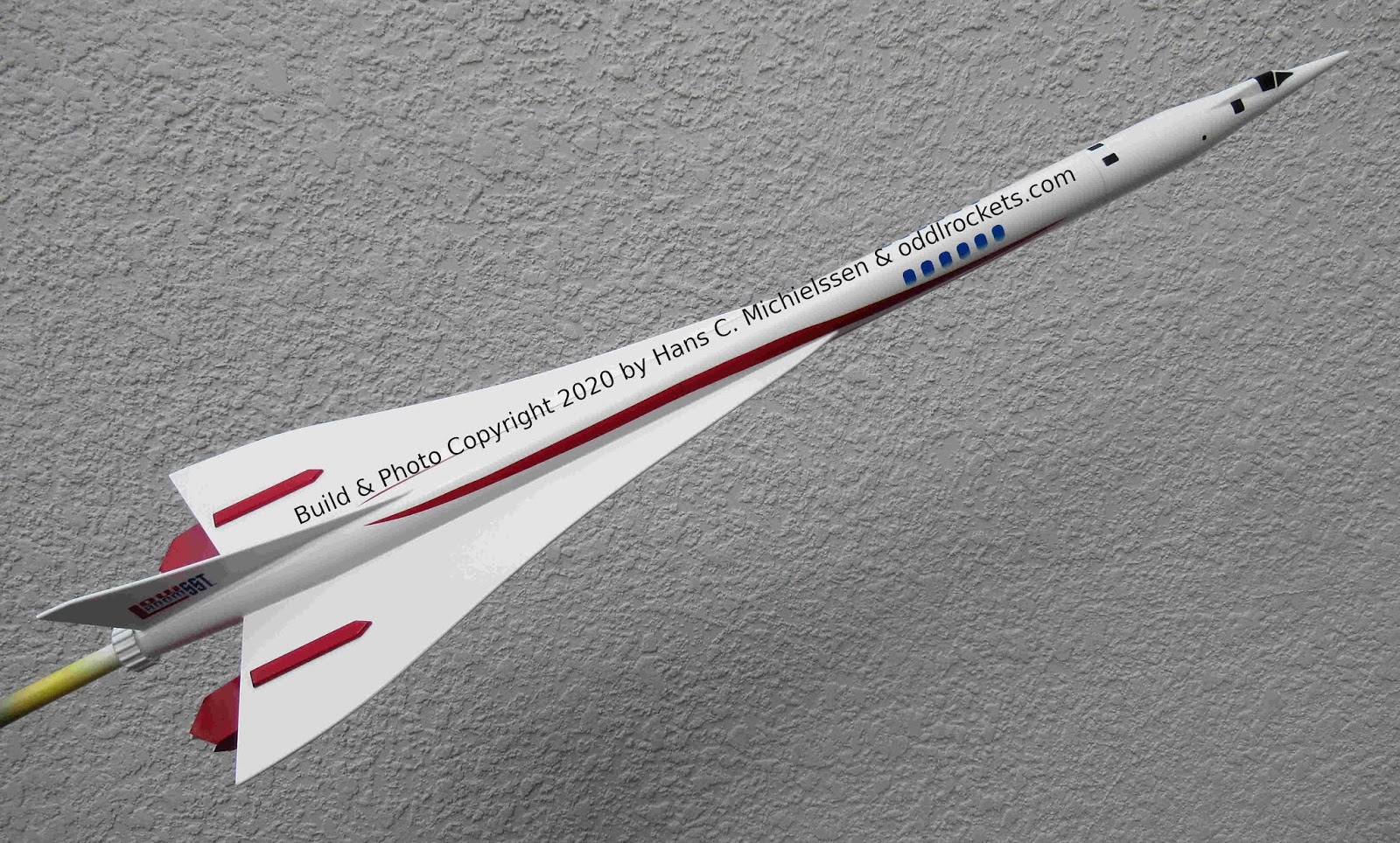 Model Rocket Building: Estes Low Boom SST #7289 Build, Finished