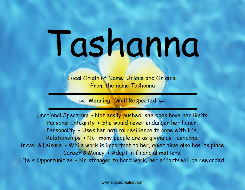 Tashanna | Unique Names