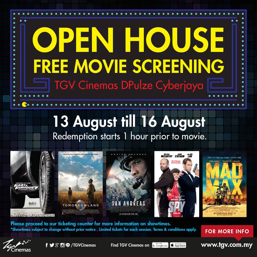 BestLah: TGV Cinemas - FREE Movie Screening (13 - 16 Aug)