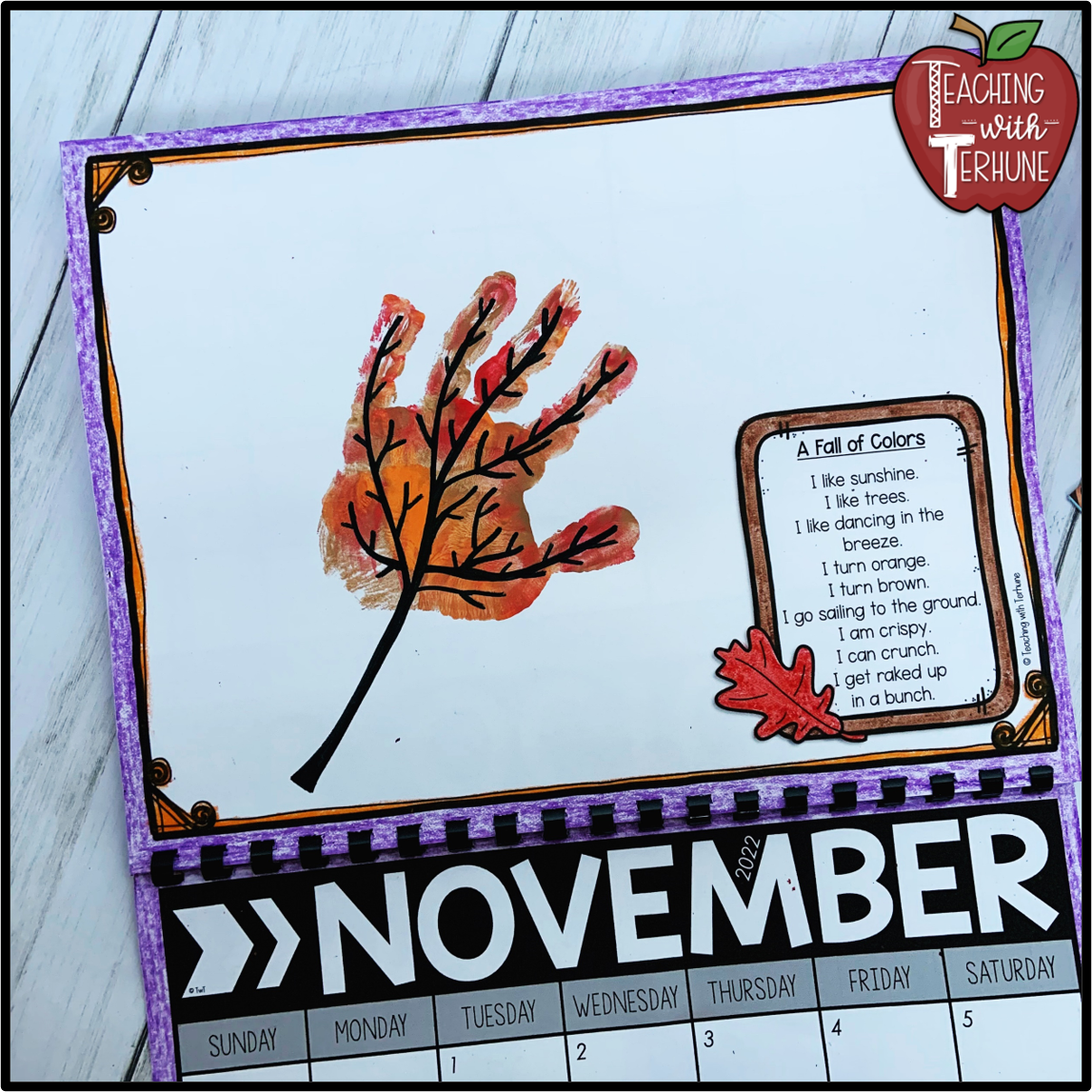 Teaching With Terhune: Handprint Calendar – Student Made Calendar for a ...