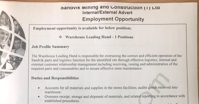10 New Jobs at Sandvik Mining & Rock Technology Tanzania - Mwanza ...