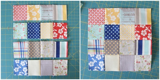 Squares and Strips Bed Quilt