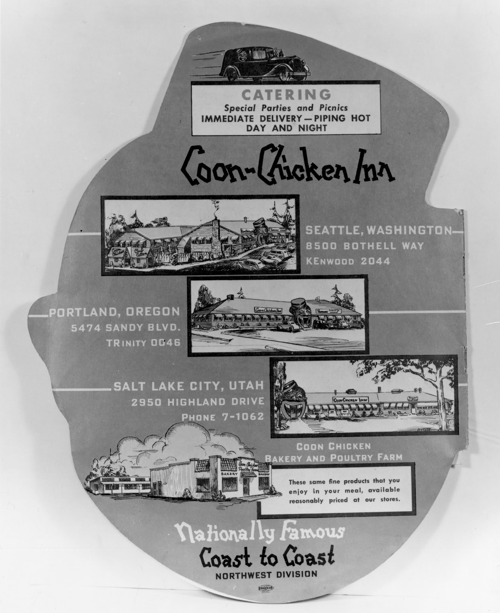 Rachel's SLC History: Coon Chicken Inn Restaurant, 2960 S Highland Drive