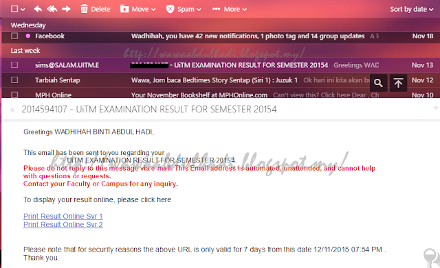 //wawaabdulhadi: [KEYWORDS HARI INI] CARA SEMAK RESULT UITM