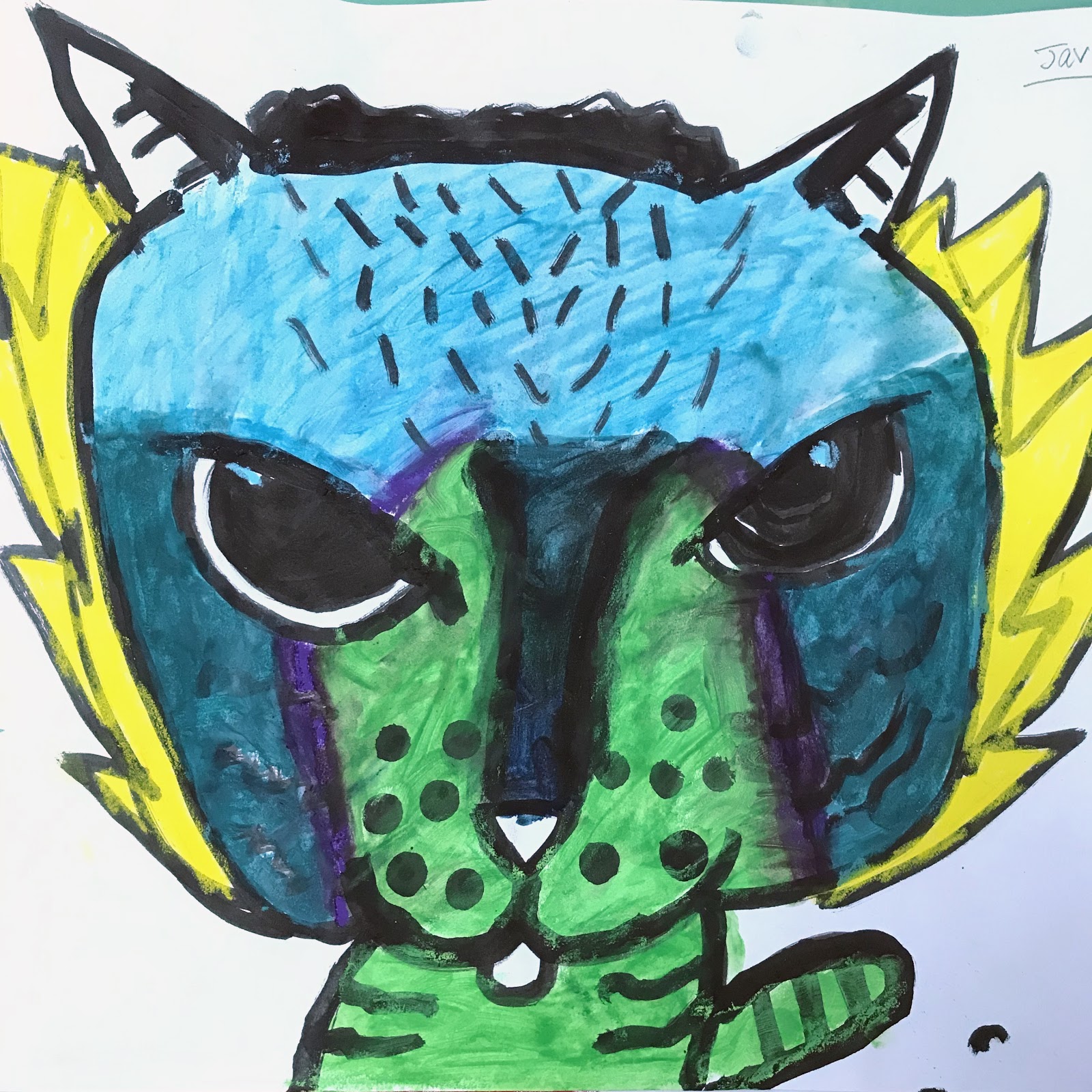 Elements of the Art Room: 4th grade Dean Russo inspired Bengal Tiger