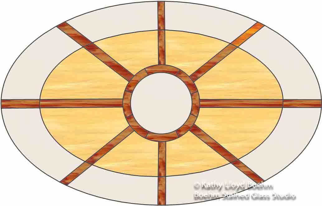 Boehm Stained Glass Blog: Custom Oval Stained Glass Window