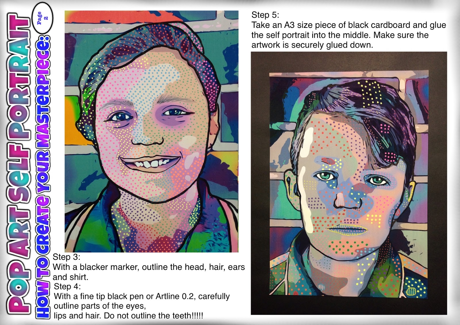 POP ART SELF PORTRAIT - Digital Mixed Media Artwork - All Instructions