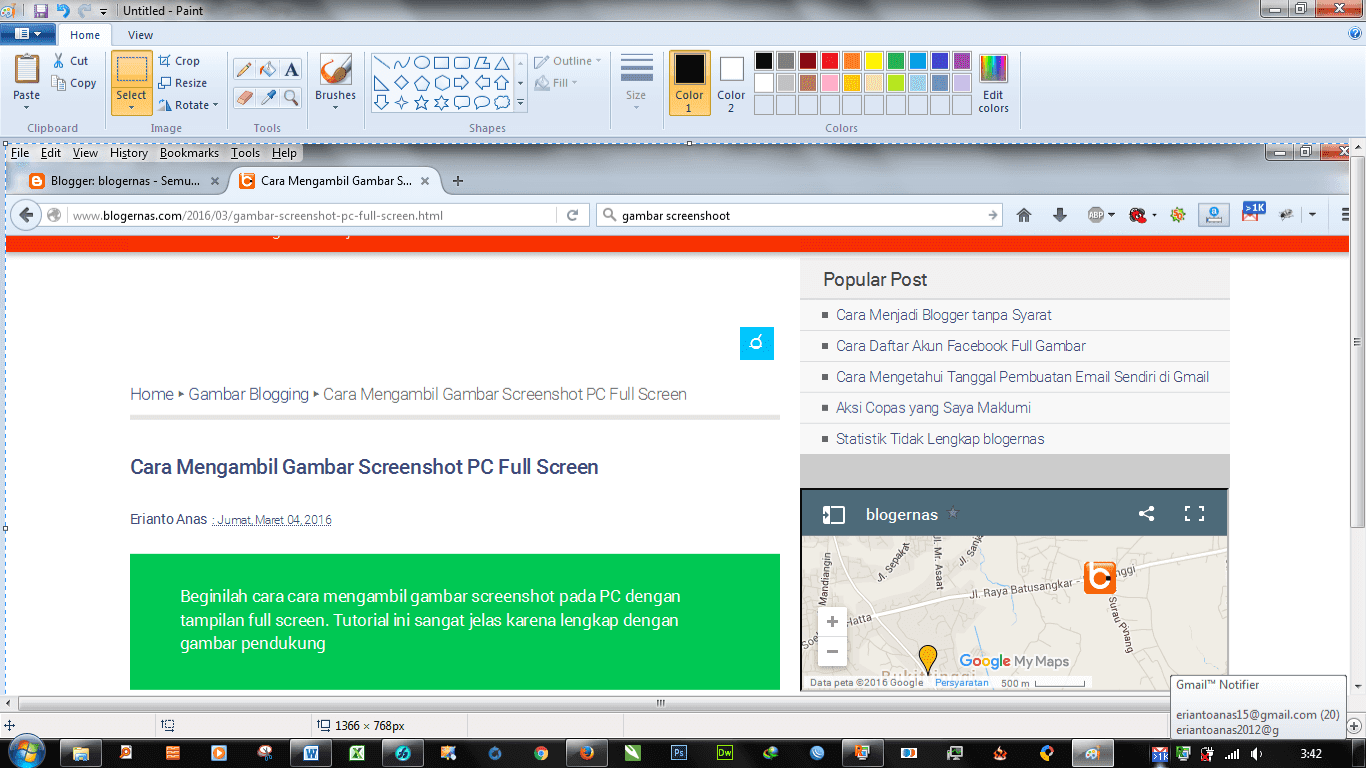 Cara Mengambil Gambar Screenshot PC Full Screen