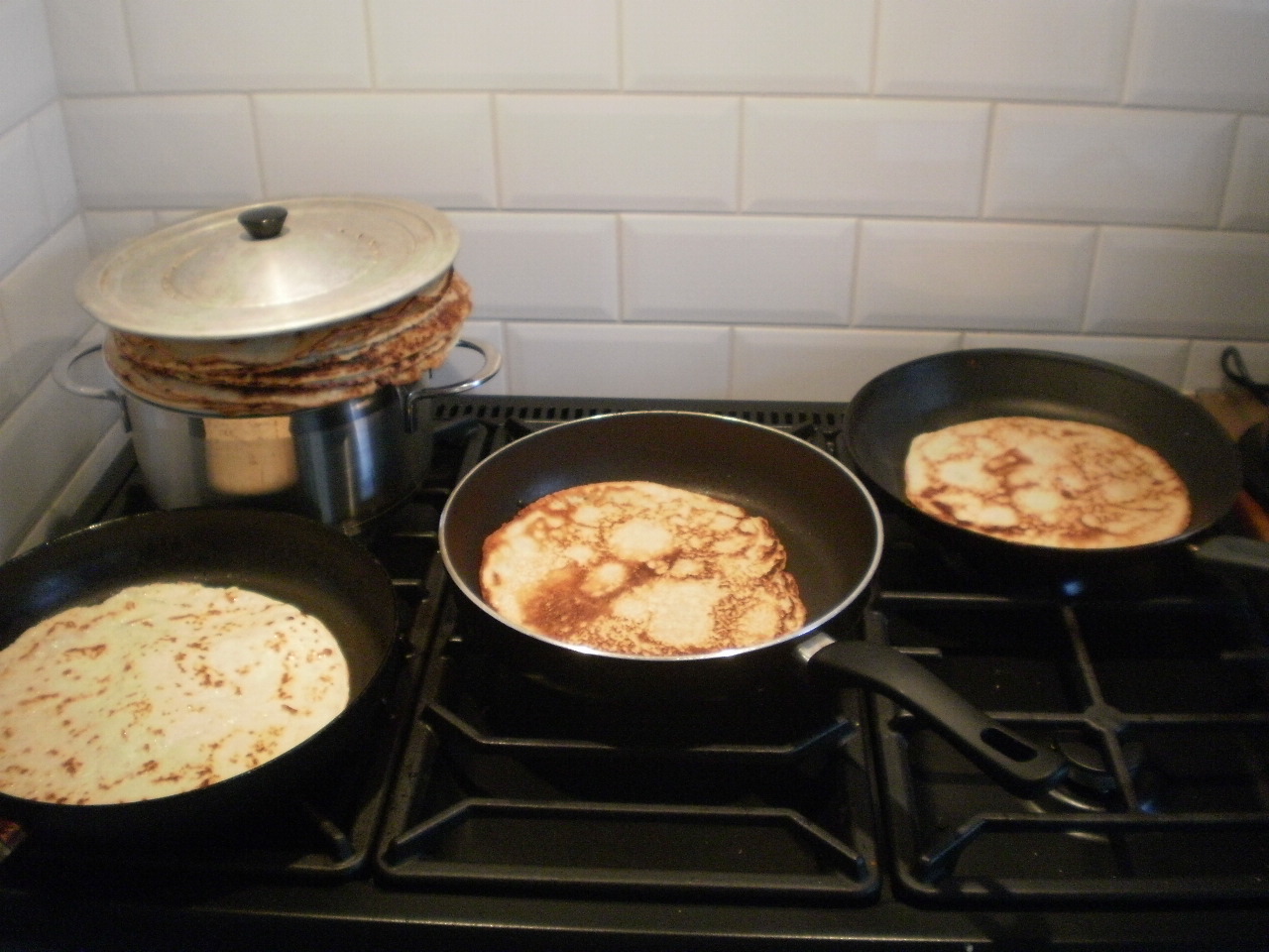 Zelfgemaakte pannenkoeken