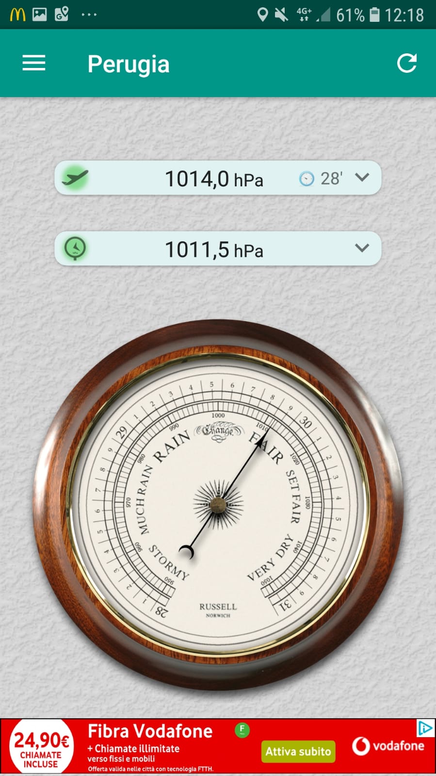 Matematica e Fisica: MISURAZIONE E ANALISI DELLA PRESSIONE ATMOSFERICA
