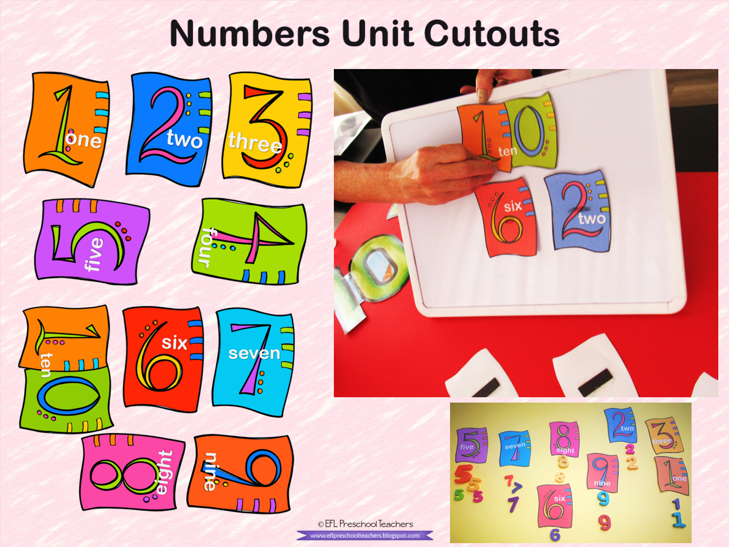 ESL/EFL Preschool Teachers: Numbers Theme Cutouts and Games for ...