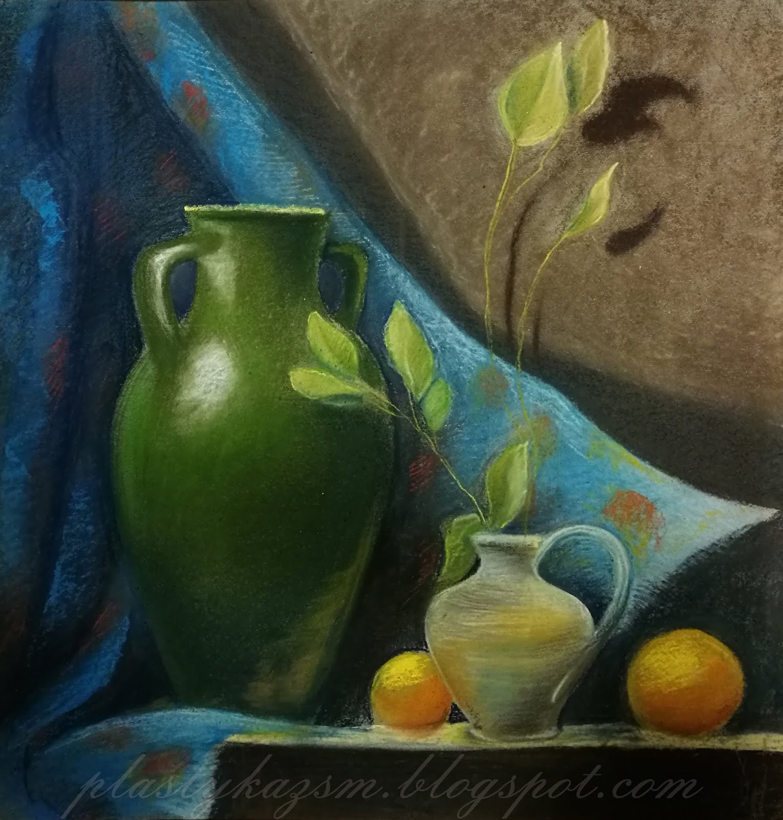 Plastyka: Martwa natura z zielonym wazonem