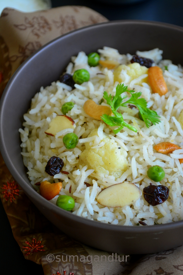 Veggie Platter: A - Z Rice Dishes ~ J for Jodhpuri Vegetable Pulao