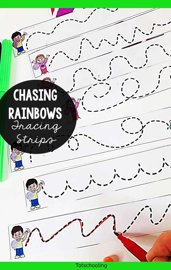 Chasing Rainbows - Tracing | Totschooling - Toddler, Preschool ...