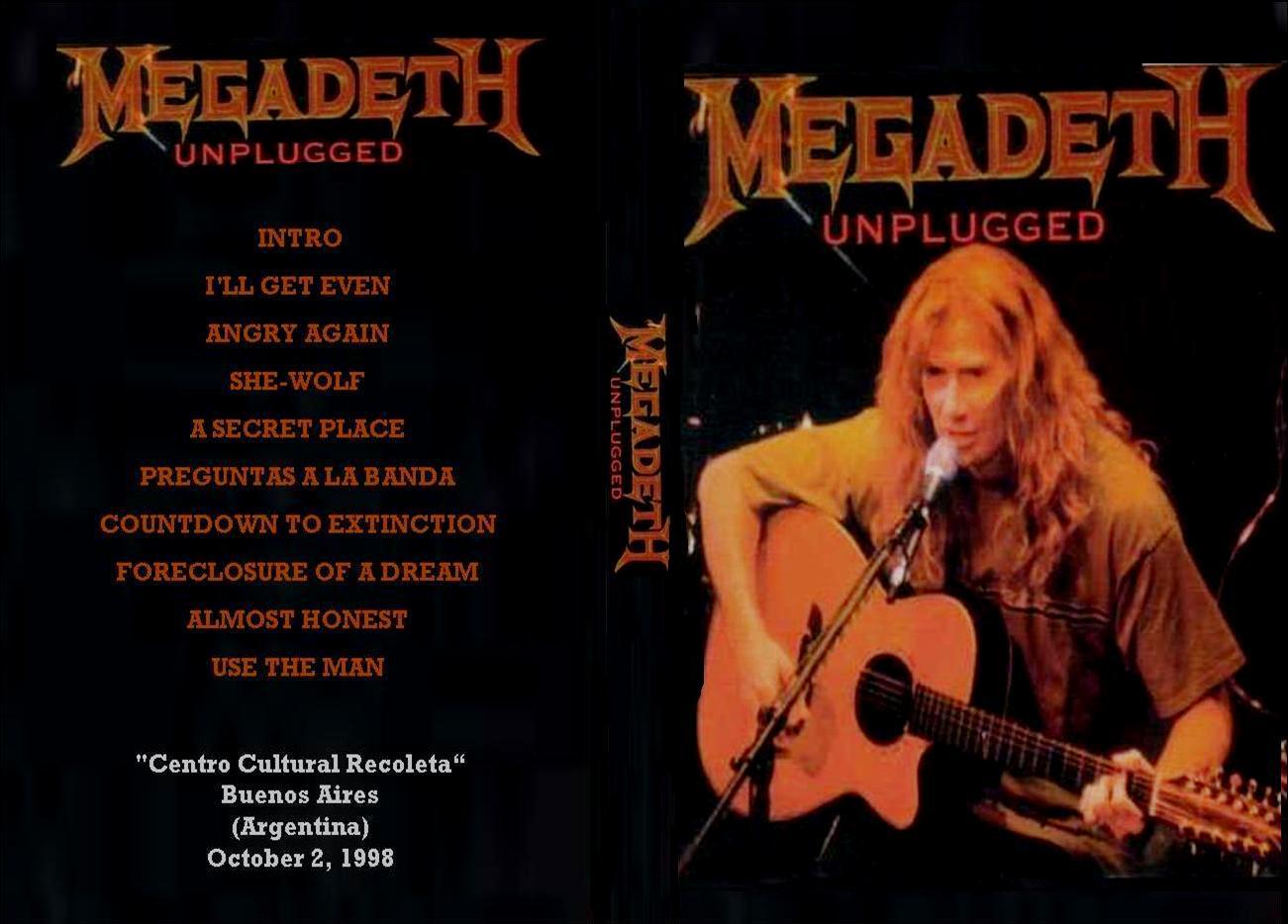 BANCA DO ROCK Rock Concert DVD: 2186 - DVD - MEGADETH 1998 - BOOTLEG