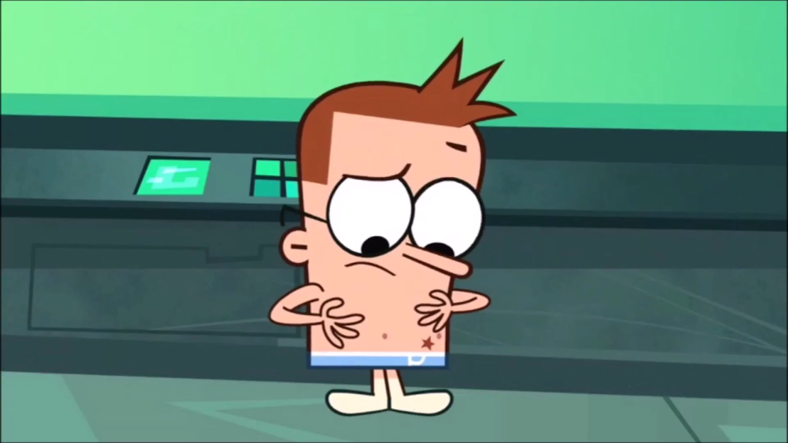 Shirtless Drawn Cartoon Boys & Men: Eric Needles in Undies