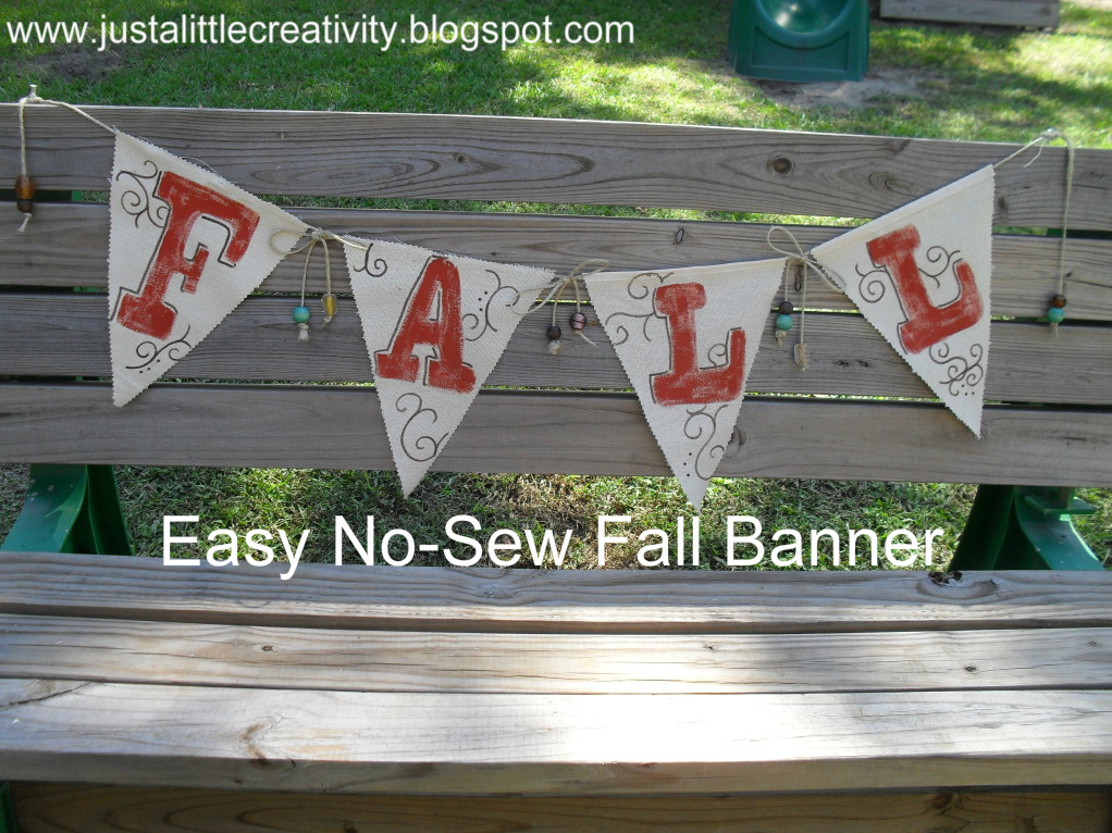 DIY Easy No-Sew Fall Banner