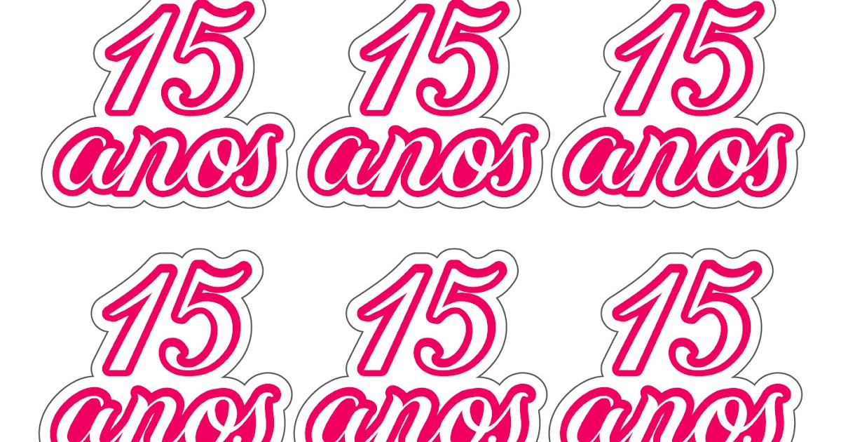 Tubete 15 anos para imprimir