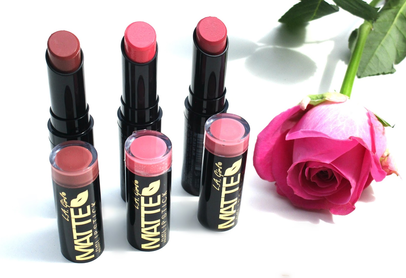 LA Girl Flat Velvet Matte Lipsticks Reviewed