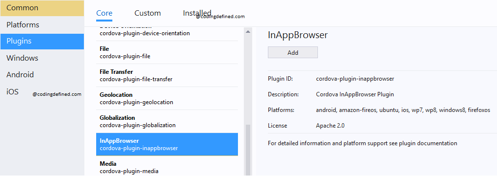 How to Install Cordova Plugins in Visual Studio - Coding Defined