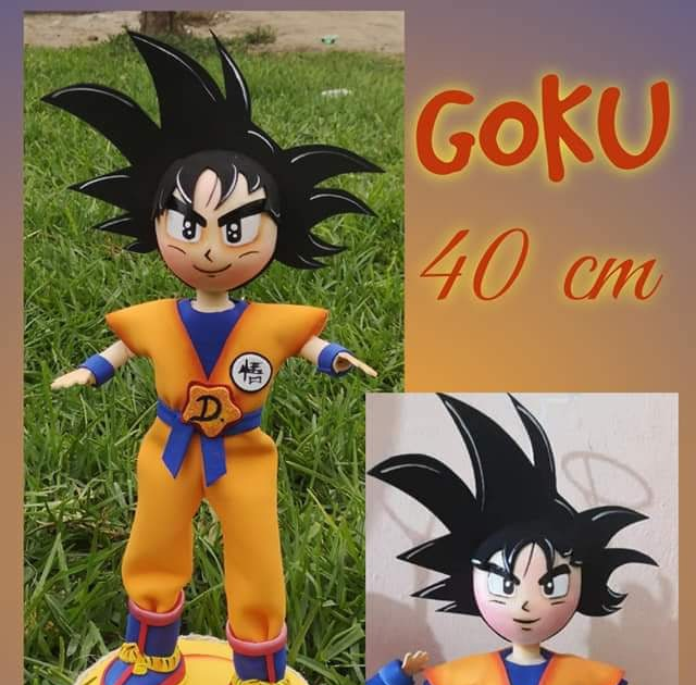 Eu Amo Artesanato: Goku de Dragon Ball em EVA com molde