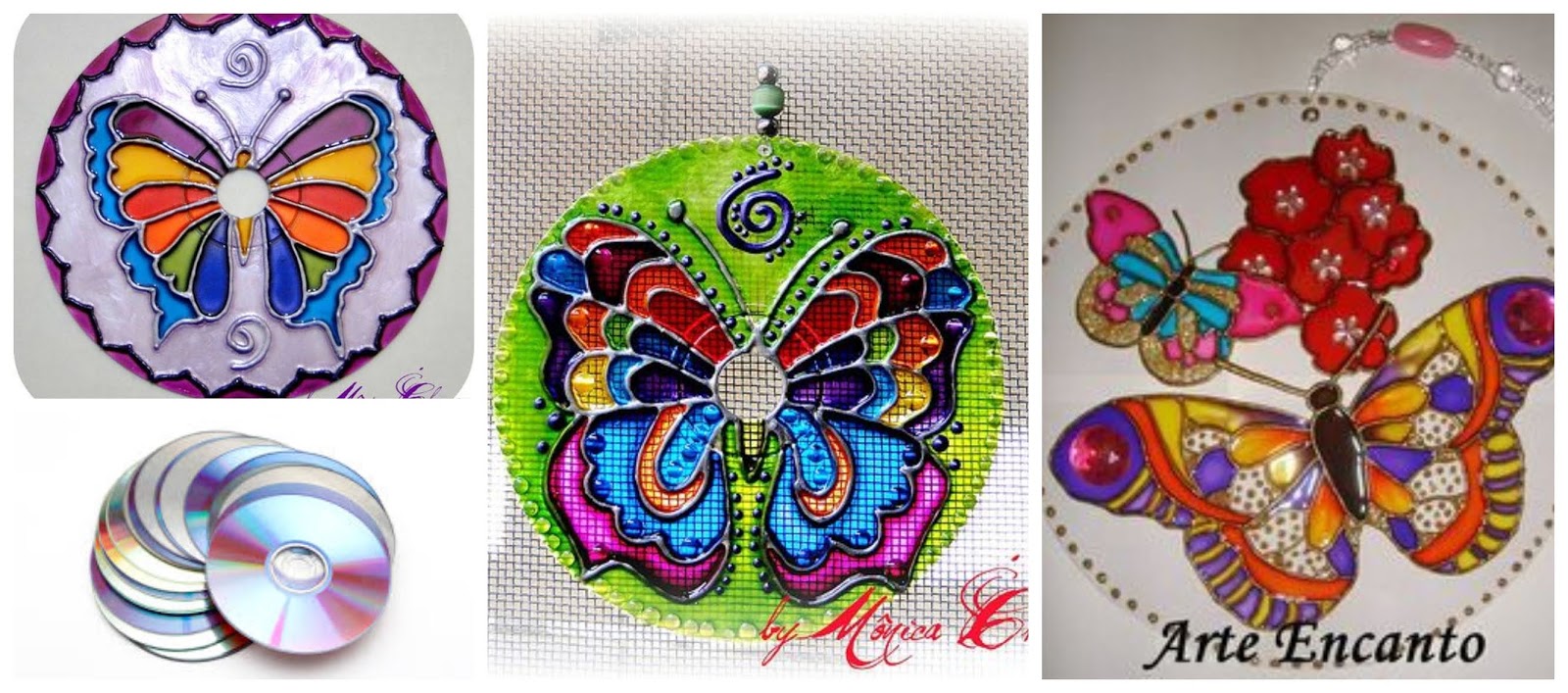 10 Espectaculares mándalas de mariposas en CDS reciclados ~ Haz ...