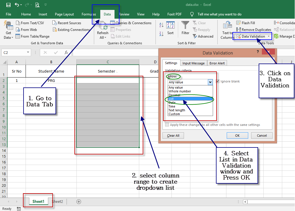 How to Create Drop Down List in excel, It's very very Easy